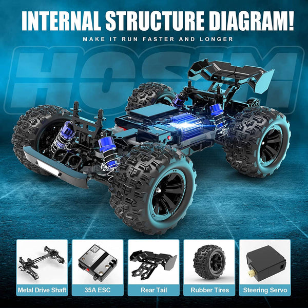 Hosim 1:16 Scale 40+KPH All Terrain RC Car Monster Truck ,4WD Waterpro