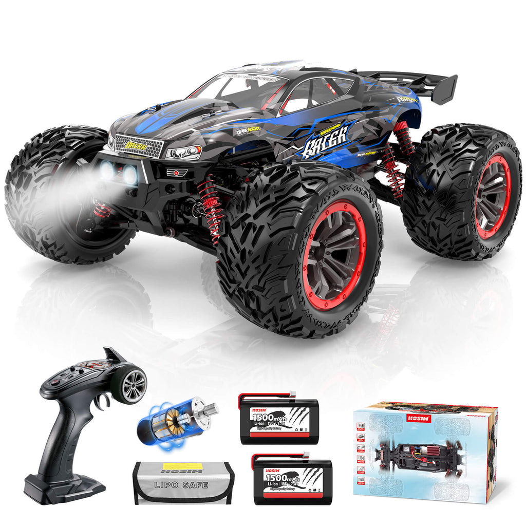 Hosim Large Size 1:12 Scale 46km+/H 4WD 2.4Ghz Monster Truck 9156 blue ...