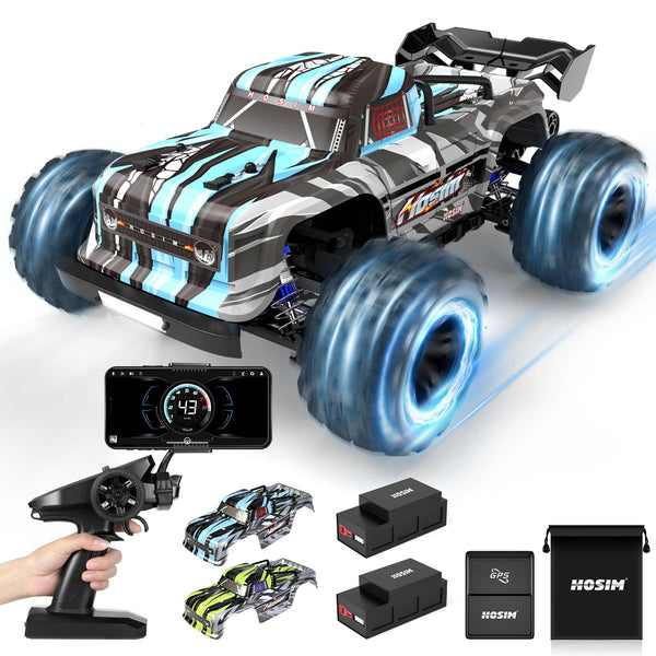Hosim 1:16 Bluetooth GPS RC Car 4WD All Terrain RTR Remote Control Tru
